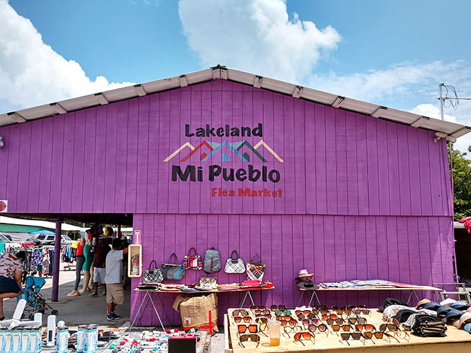 Handbags and sunglasses galore! This treasure trove of accessories would make even the most disciplined shopper's wallet start twitching nervously.