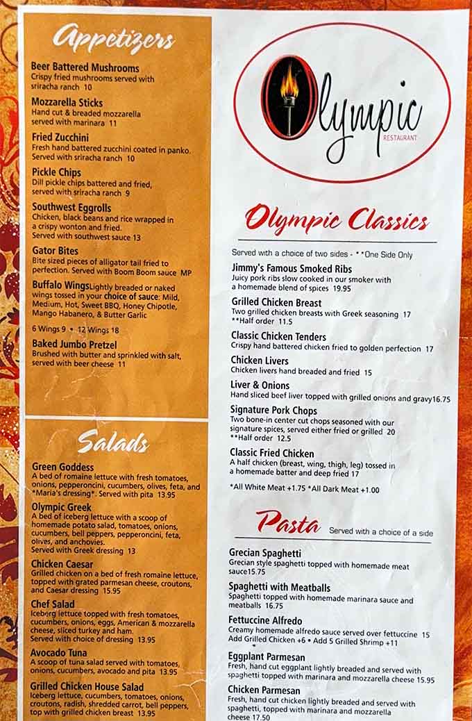 The menu reads like a greatest hits album of diner classics, with that legendary Reuben stealing the show.