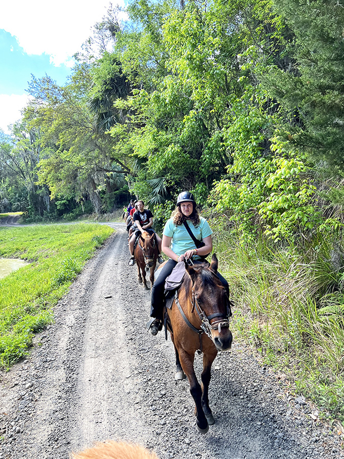 The gentle rhythm of hoofbeats accompanies travelers through a landscape where ancient seabeds transformed into dramatic canyons.