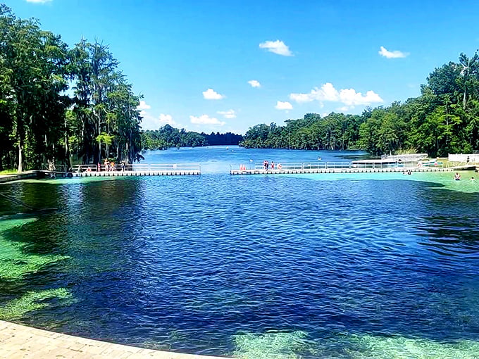 Mother Nature's swimming pool gleams in the Florida sunshine, with water so clear you'll wonder if it's actually there.