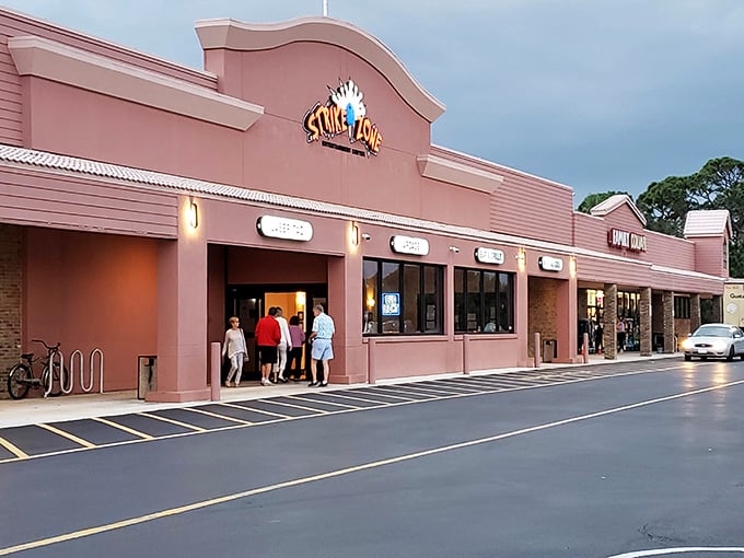 Strike Zone's colorful fa&ccedil;ade promises family fun inside, where bowling balls and laughter create the soundtrack of memories.