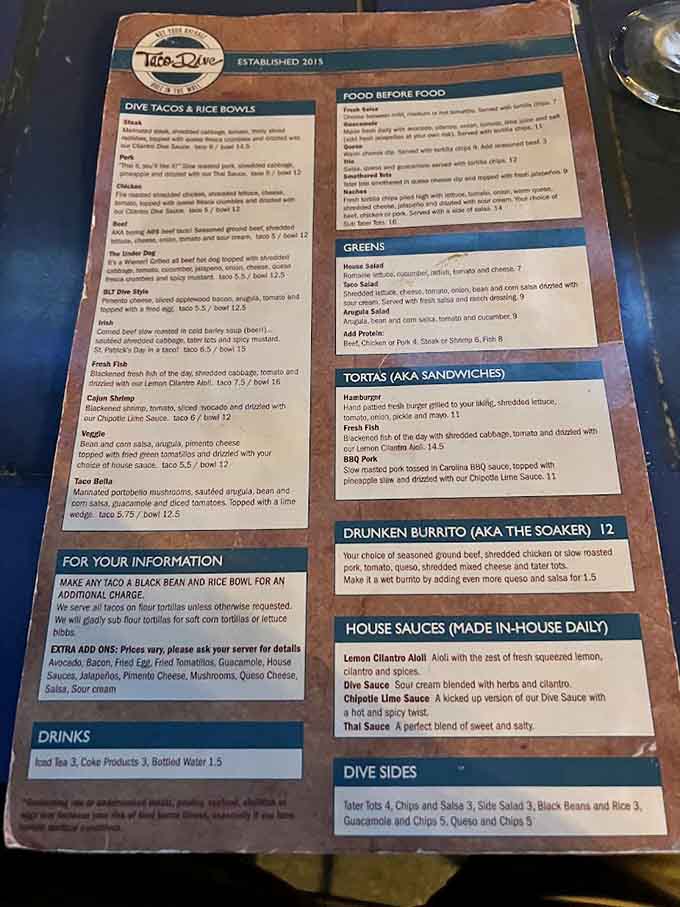 This menu reads like a choose-your-own-adventure book, except every choice leads to deliciousness and the only wrong answer is not ordering enough.