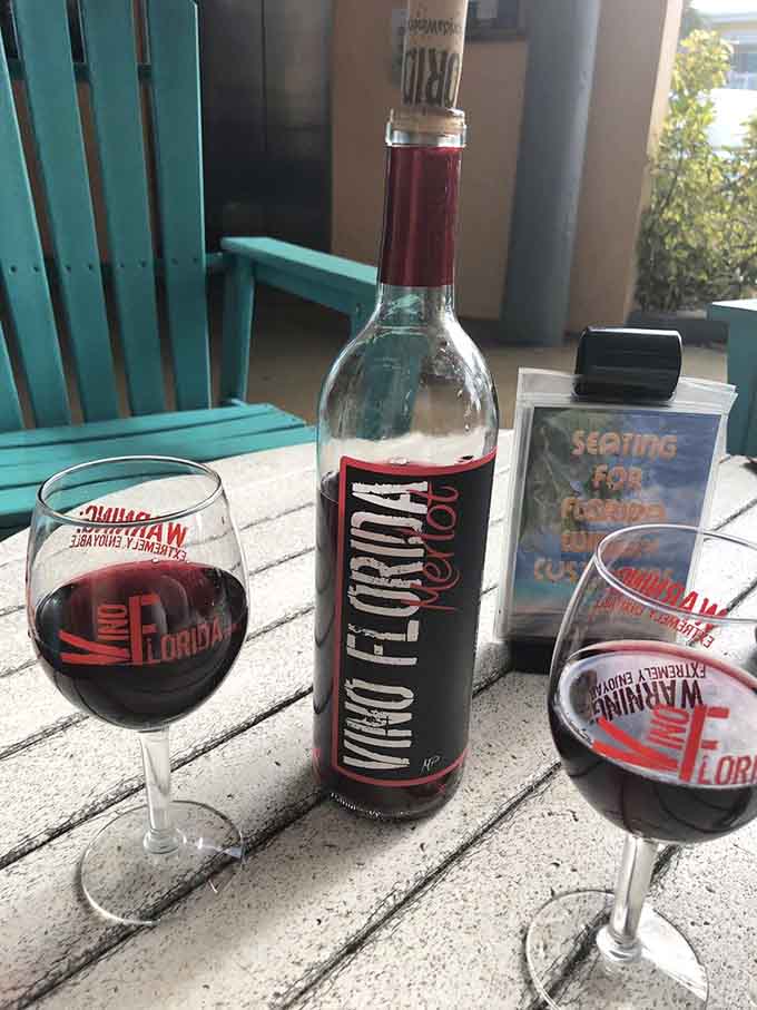 That's a bottle of Florida red that'll make you forget all about California grapes.