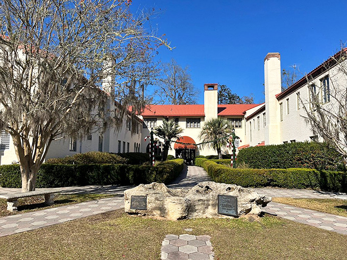 The historic Lodge at Wakulla Springs whispers tales of Old Florida elegance, its Mediterranean Revival architecture a throwback to simpler times.