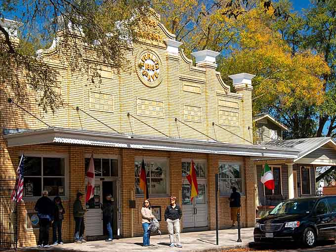 The museum's exterior practically glows in the Florida sunshine, looking exactly as welcoming today as it did when it was the neighborhood's favorite bakery.