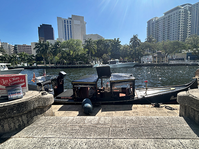 Fort Lauderdale's skyline creates a stunning backdrop for this authentic Venetian experience, no passport required.