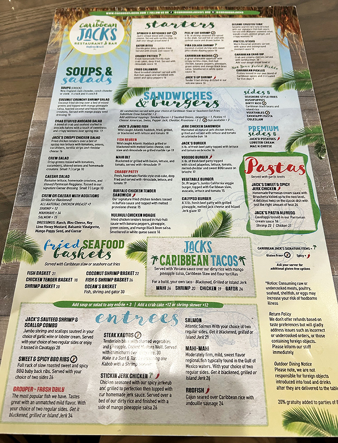 The menu reads like a love letter to seafood lovers, with enough options to make choosing your meal delightfully difficult.