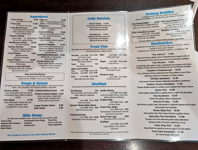 The menu reads like a love letter to Florida's waters &ndash; simple, straightforward offerings that let the fresh seafood be the star of the show.