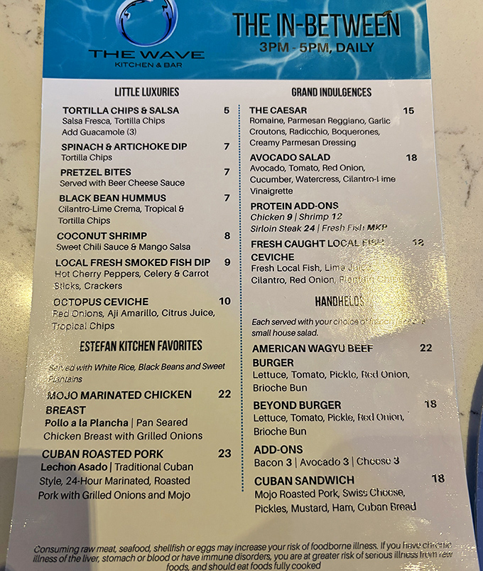 The In-Between menu tempts with little luxuries and grand indulgences &ndash; a roadmap to flavor that doesn't require a special occasion.