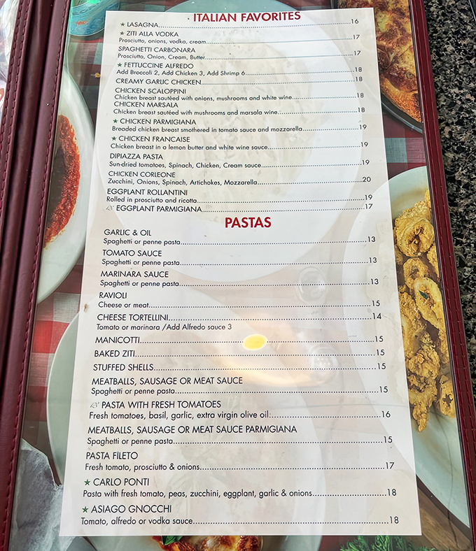 The menu reads like a love letter to Italian classics &ndash; from hearty lasagna to delicate pasta dishes that have kept locals returning for generations.