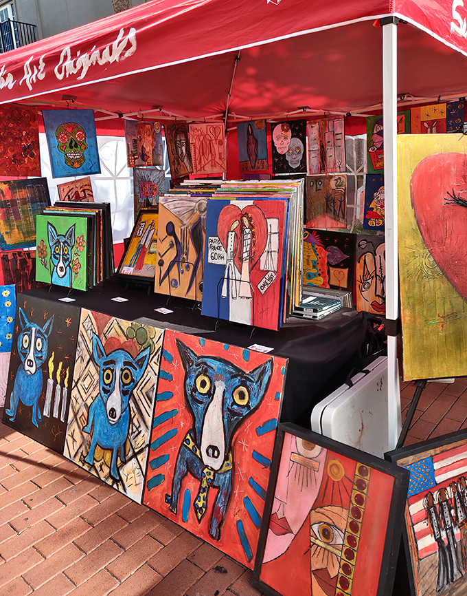 Whimsical canine portraits burst with color and personality &ndash; proof that Florida's artistic spirit extends well beyond seascapes and sunsets.