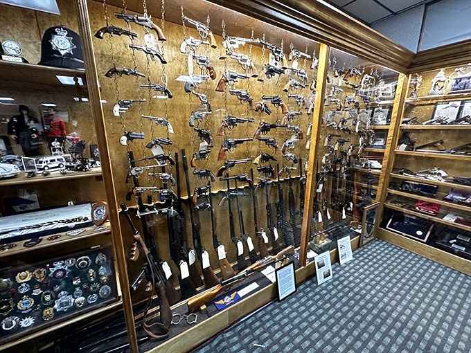 Not just about wheels! This impressive rifle collection shows the museum's dedication to preserving craftsmanship across different fields.