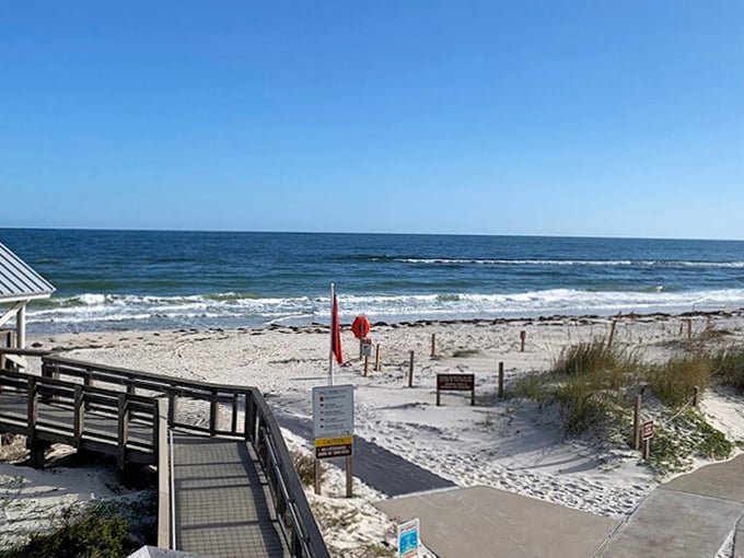 Nature's infinity pool: The Gulf of Mexico stretches endlessly toward the horizon, offering a view that never fails to inspire awe.