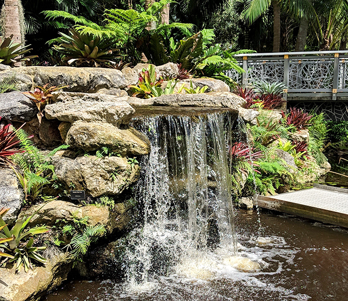 Water cascades over ancient rocks, creating nature's perfect white noise machine &ndash; better than any sleep app you've downloaded.