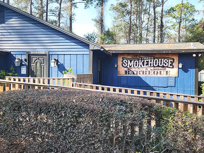 This blue beauty in Middleburg smokes meats with four different woods, creating flavor magic you won't forget.