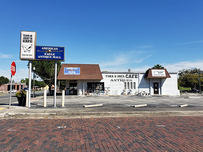 Tina & Joe's Caf&eacute; shares space with the American Eagle Antique Mall, where treasure hunters can refuel between antiquing adventures.
