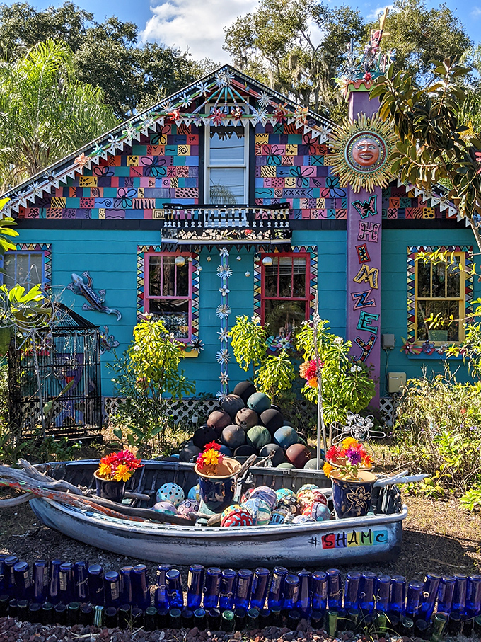 The main house at Whimzeyland doesn't just reject subtle curb appeal &ndash; it throws subtlety a goodbye party and sends it packing.