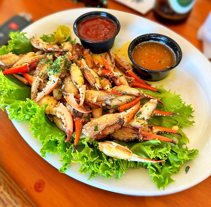 These sweet morsels of crab meat demand a hands-on approach &ndash; crack, dip, savor, repeat until your plate is nothing but memories.