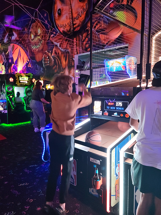 Basketball arcade magic: Where height doesn't matter and everyone gets to feel like they're making the game-winning shot at the buzzer.