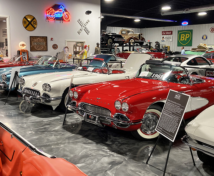 These Corvettes aren't just parked &ndash; they're posing, showing off decades of American engineering prowess and mid-life crisis solutions.