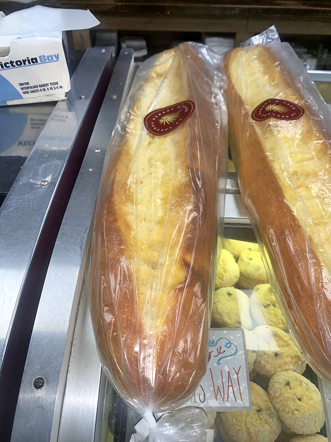 La Segunda's famous Cuban bread loaves, with their distinctive shape and golden crust, await their journey to tables across Florida.