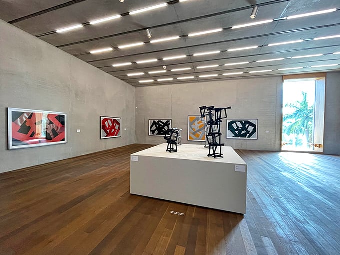 Clean lines and natural light define PAMM's interior galleries, where art breathes freely and visitors can have intimate conversations with creativity.