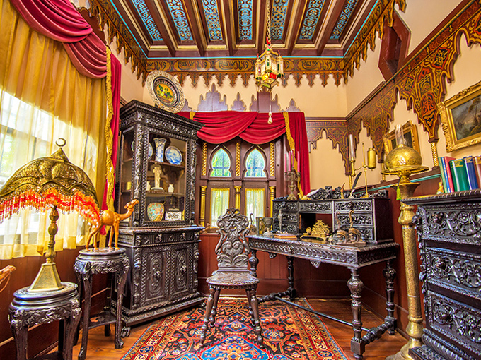 History meets whimsy as the Conch Train passes beneath the observation tower, where panoramic views of the island await.