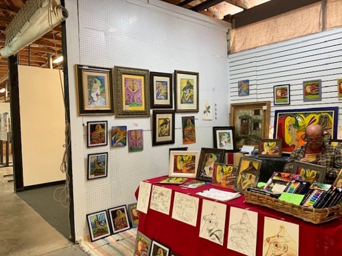 Local artists transform blank walls into vibrant galleries, their colorful creations bringing Florida's natural beauty and whimsy to life for lucky collectors.