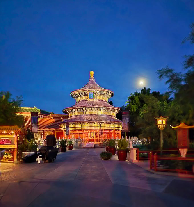 As dusk settles, the Temple of Heaven glows with inner light, creating the perfect backdrop for vacation photos that'll make friends ask, "Wait, you went to China too?"