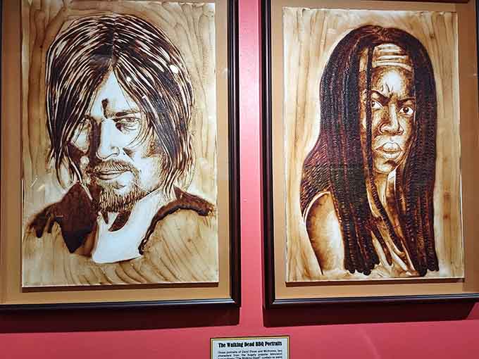 These aren't your grandmother's portrait gallery, unless your grandmother collected seriously unusual artwork.