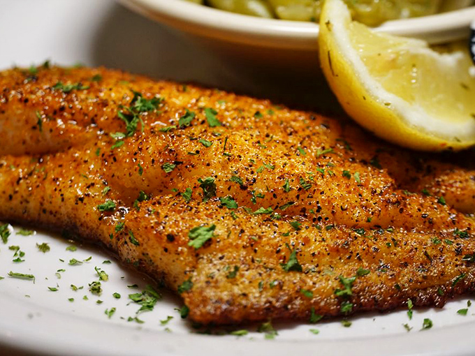 Blackened catfish that would make any Florida cracker proud &ndash; perfectly seasoned with a crispy exterior giving way to flaky, moist fish beneath.