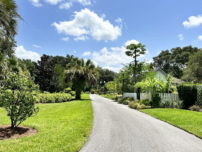 Winding pathways invite visitors to slow down and savor the journey, with each turn promising new botanical treasures.