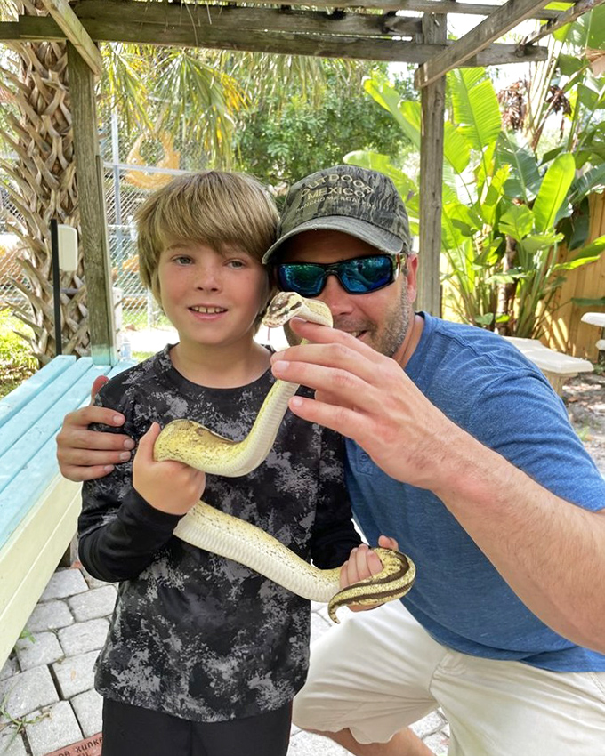 Snake: "Is this the world's most misunderstood noodle?" Visitors discover that fear transforms into fascination when experienced handlers introduce these remarkable reptiles.