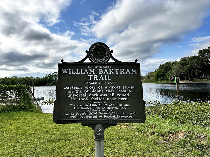 History's signpost: The William Bartram Trail marker reminds us that even in 1777, people couldn't resist Florida's natural charms.