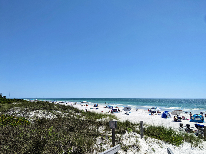 Indian Rocks Beach offers a slice of old Florida charm with its wide, sun-dappled shoreline and gentle waves perfect for families.