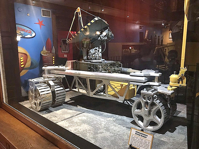 The Armageddon Space Buggy looks ready for lunar exploration, its otherworldly design capturing humanity's cosmic ambitions in mechanical form.