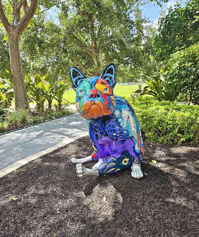 That French Bulldog expression perfectly captures the breed's "I'm judging you but also want snacks" energy in permanent form.