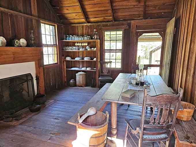 The original open-concept kitchen, where "farm to table" wasn't a trendy phrase but simply how dinner happened.