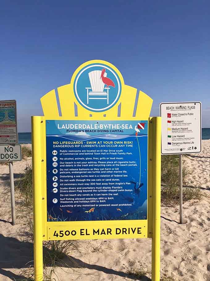 This information board contains more rules than a board game, but unlike Monopoly, everyone actually leaves here happy and sunburned in the best way.