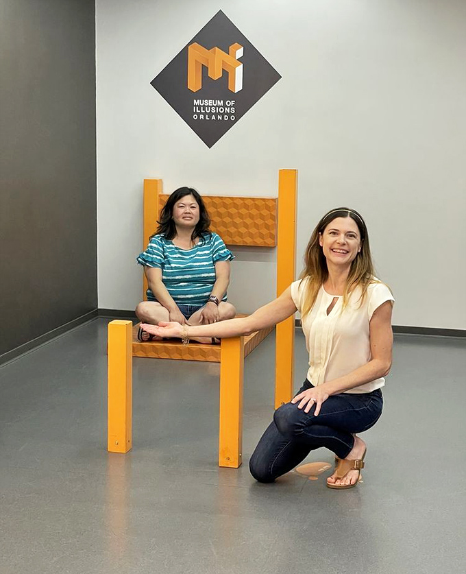 This oversized chair makes adults look like they've suddenly shrunk &ndash; perspective tricks that delight visitors of all ages.