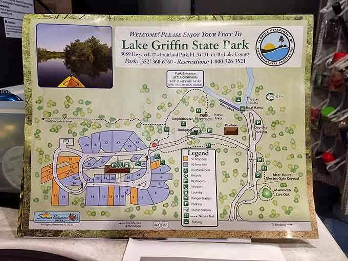 Even the park map looks inviting, laying out adventures like a menu at your favorite restaurant, except every choice leads to trees instead of dessert.