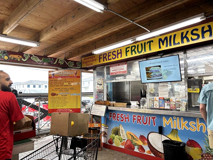 The shake station &ndash; where fruit alchemy happens daily, transforming nature's candy into slurpable masterpieces.