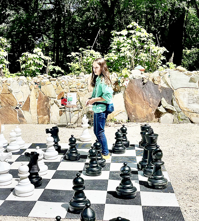 Oversized chess pieces turn a cerebral game into a full-body workout, delighting kids and competitive adults who take their strategy seriously.