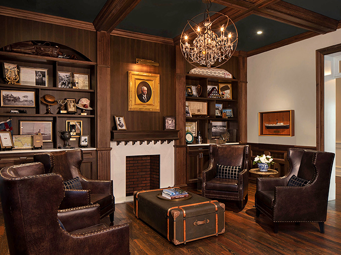 The reading room beckons bibliophiles with leather chairs that practically whisper, "Cancel your plans and finish that novel you've been neglecting."