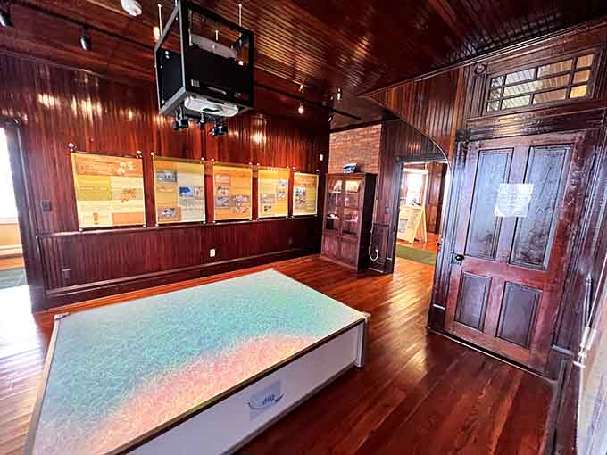 Inside this digital dig room, technology meets archaeology, letting visitors explore the layers of history buried beneath their feet without getting dirty.