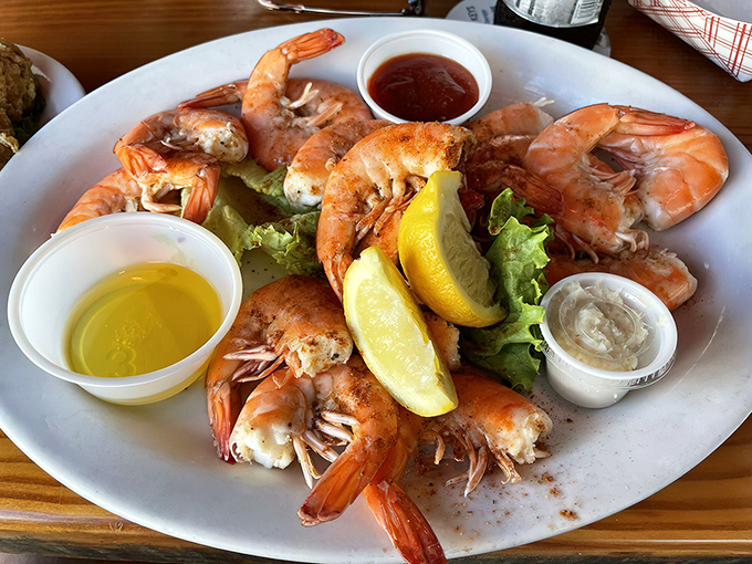 Shrimp: These plump beauties didn't travel far to reach your plate &ndash; probably had a shorter commute than you did to the restaurant.