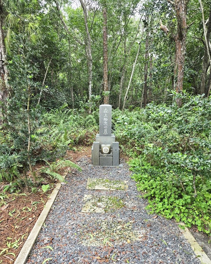 Standing solemnly among whispering trees, this monument tells stories without saying a word.