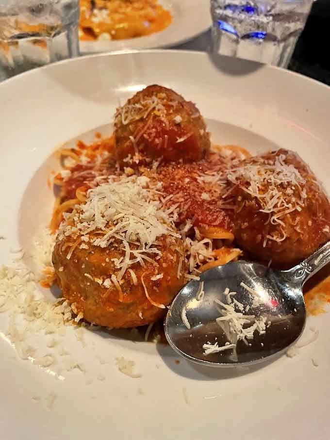 These aren't your average meatballs, they're tender, flavorful spheres of joy swimming in marinara happiness.