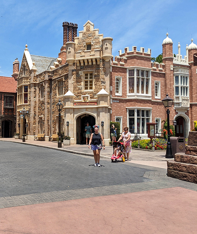 The pavilion welcomes visitors through its grand entrance. Those stone turrets aren't compensating for anything &ndash; they're just authentically British architectural showing off!