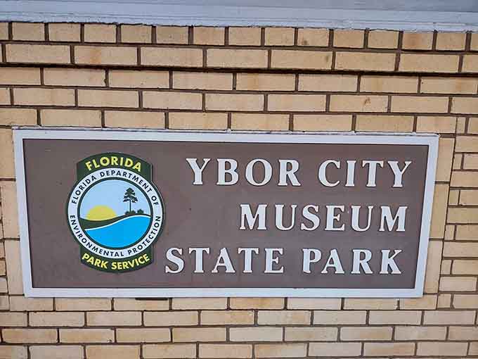 When a state park sign looks this official, you know Florida is serious about preserving this slice of cigar-rolling history for future generations to discover.